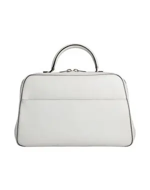 VALEXTRA Pebbled-leather Bowler Bag - Off White