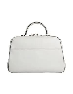 VALEXTRA Pebbled-leather Bowler Bag - Off White