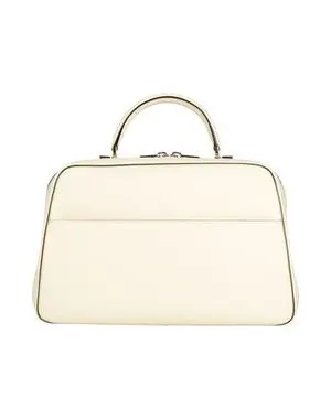 VALEXTRA VALEXTRA Pebbled-Leather Bowler Bag White