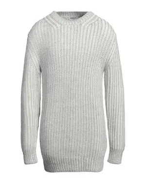 DONDUP Striped Knit Sweater Grey