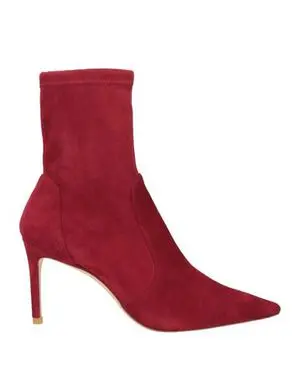 STUART WEITZMAN Woman Ankle Boots Beige Size 6.5 Leather Red
