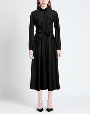 ELEONORA STASI Midi Shirt Dress - Black