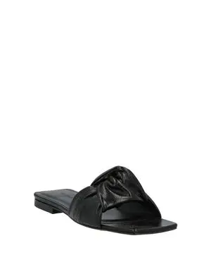 By Far Leather Slide Sandals