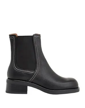 8 BY YOOX Grain Leather Chelsea Ankle Boots - Black