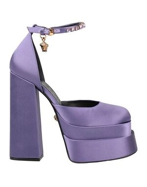 Versace Platform Ankle Strap Pumps - Purple