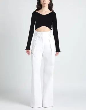 Jacquemus Ribbed Knit Cropped Sweater - Black