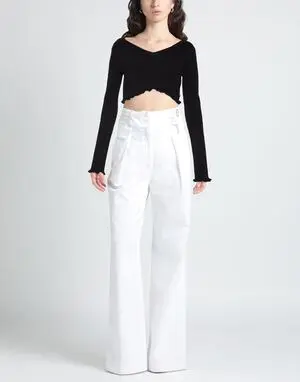 Jacquemus Ribbed Knit Cropped Sweater - Black
