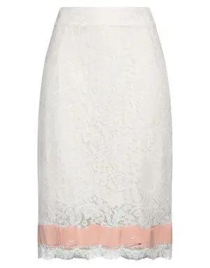 Dolce & Gabbana Midi Lace Pencil Skirt - Ivory