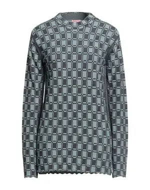 Kenzo KENZO Viscose And Cotton Lightweight Check Knit Pullover Blue