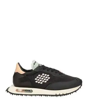 BEPOSITIVE Sneakers Size Soft Leather, Textile Fibers - Black