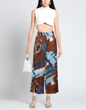 MANILA GRACE Wide Leg Printed Pants