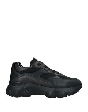 Hogan Sneakers In Soft Leather And Textile Fibers Black