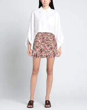 Isabel Marant Étoile Mini Skirt In Silk And Polyester - Red
