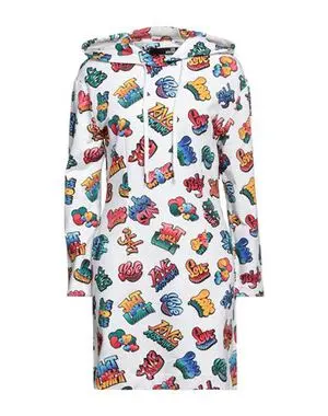 Moschino Mini T-shirt Dress With Logo Print - White