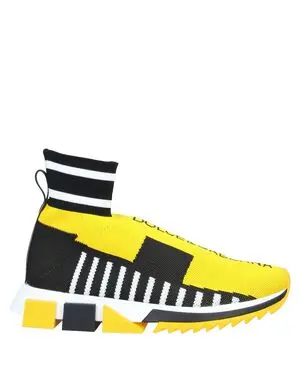 Dolce & Gabbana Textile Fiber Sock Sneakers - Yellow