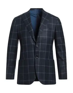 Kiton Suit Jacket Midnight Virgin Wool, Silk, Linen