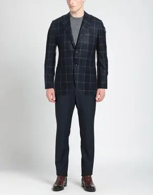 Kiton Suit Jacket Midnight Virgin Wool, Silk, Linen