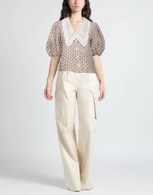 Maje Woven Shirt With Lace Detail