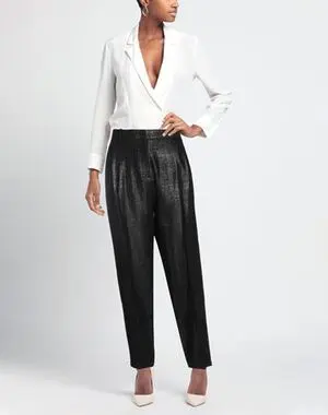 Elisabetta Franchi Tapered High-waisted Pants - Black