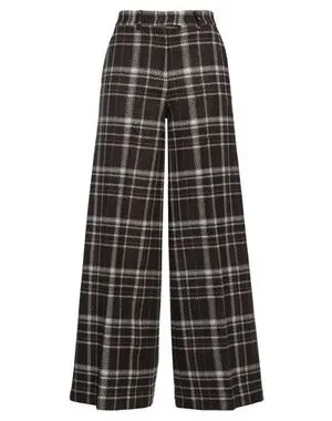 BALLANTYNE Wide-leg Flannel Tartan Pants - Brown