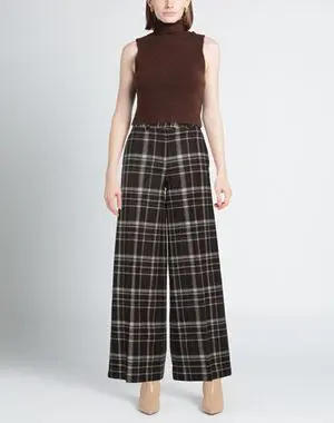BALLANTYNE Wide-leg Flannel Tartan Pants - Brown