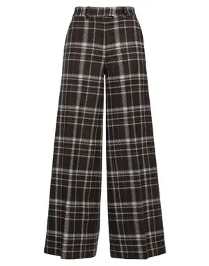 BALLANTYNE Wide-leg Flannel Tartan Pants - Brown
