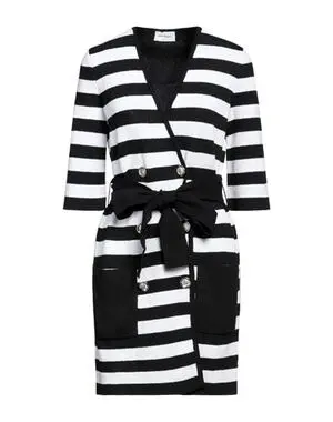 FERRAGAMO Striped Knitted Cardigan - Black