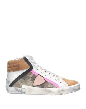Philippe Model High-top Sneakers In Leather - Beige