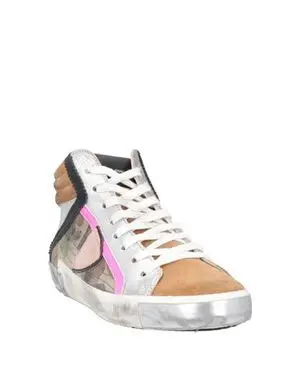 Philippe Model High-top Sneakers In Leather - Beige