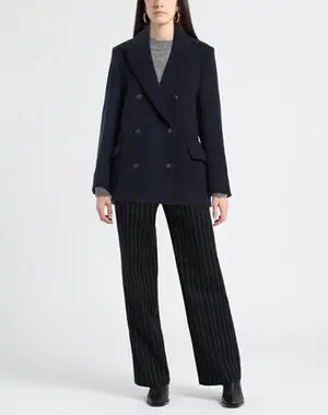 Maje Coat Virgin Wool Polyamide - Midnight Blue