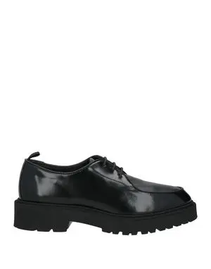 Hogan Lace-up Shoes In Leather - Black