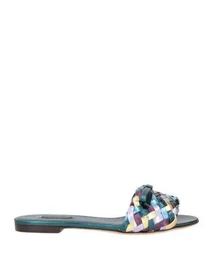 Dolce & Gabbana Pastel Lambskin Slide Sandals