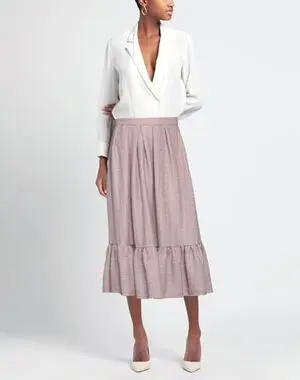 Elisabetta Franchi Midi Pleated Tweed Skirt