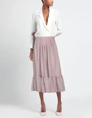 Elisabetta Franchi Midi Pleated Tweed Skirt