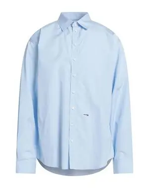 Dsquared2 Man Shirt Pink Size 36 Cotton Blue