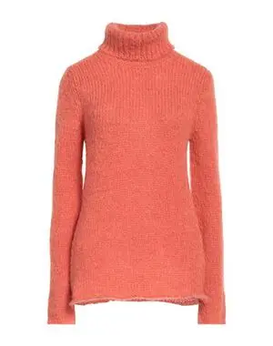 ATTIC AND BARN Turtleneck Knit Top - Salmon Pink