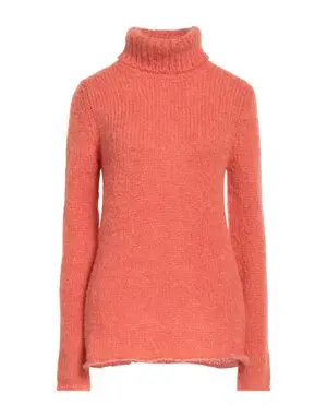 ATTIC AND BARN Turtleneck Knit Top - Salmon Pink