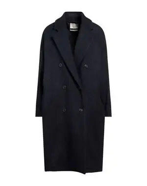 Momoni Brushed-felt Double-breasted Coat - Navy Blue