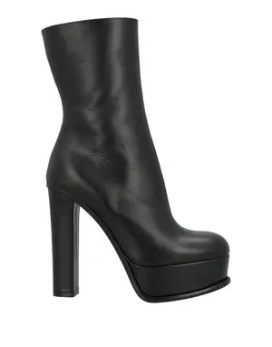 Alexander McQueen Ankle Boots In Leather With Block Heel