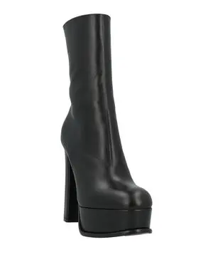 Alexander McQueen Ankle Boots In Leather With Block Heel