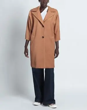 BIANCOGHIACCIO Coat In Acrylic, Polyester, And Wool - Beige