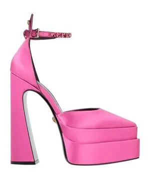 Versace Pumps With Ties At Ankle - Pink