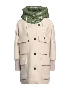 HOLUBAR Single-breasted Virgin Wool Blend Coat - Beige