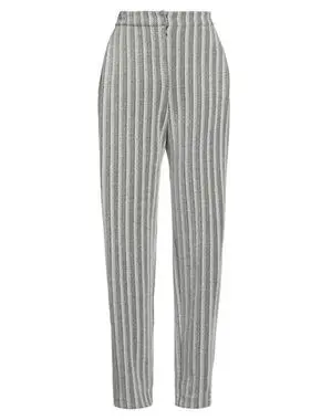 Emporio Armani Striped Tweed Trousers - White