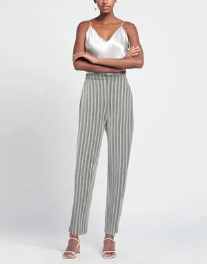 Emporio Armani Striped Tweed Trousers - White