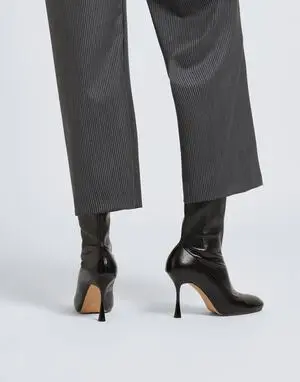 8 BY YOOX Grain Stretch Ankle Sock Boots