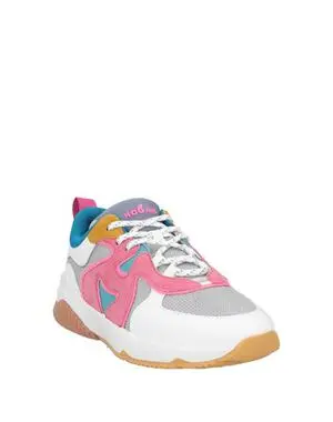 Hogan Low-top Sneakers In Leather And Techno Fabric - Grey