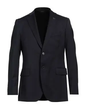 TOMBOLINI Blazer Charcoal Size Virgin Wool - Blue