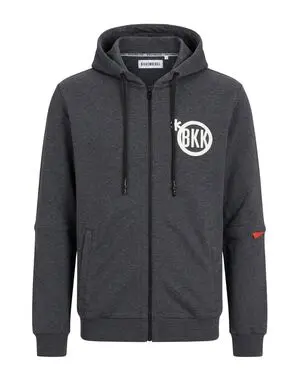 BIKKEMBERGS Cotton Terry Zip-up Hoodie - Grey