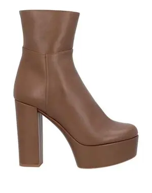 ILIO SMERALDO Ankle Boots In Soft Leather - Brown
